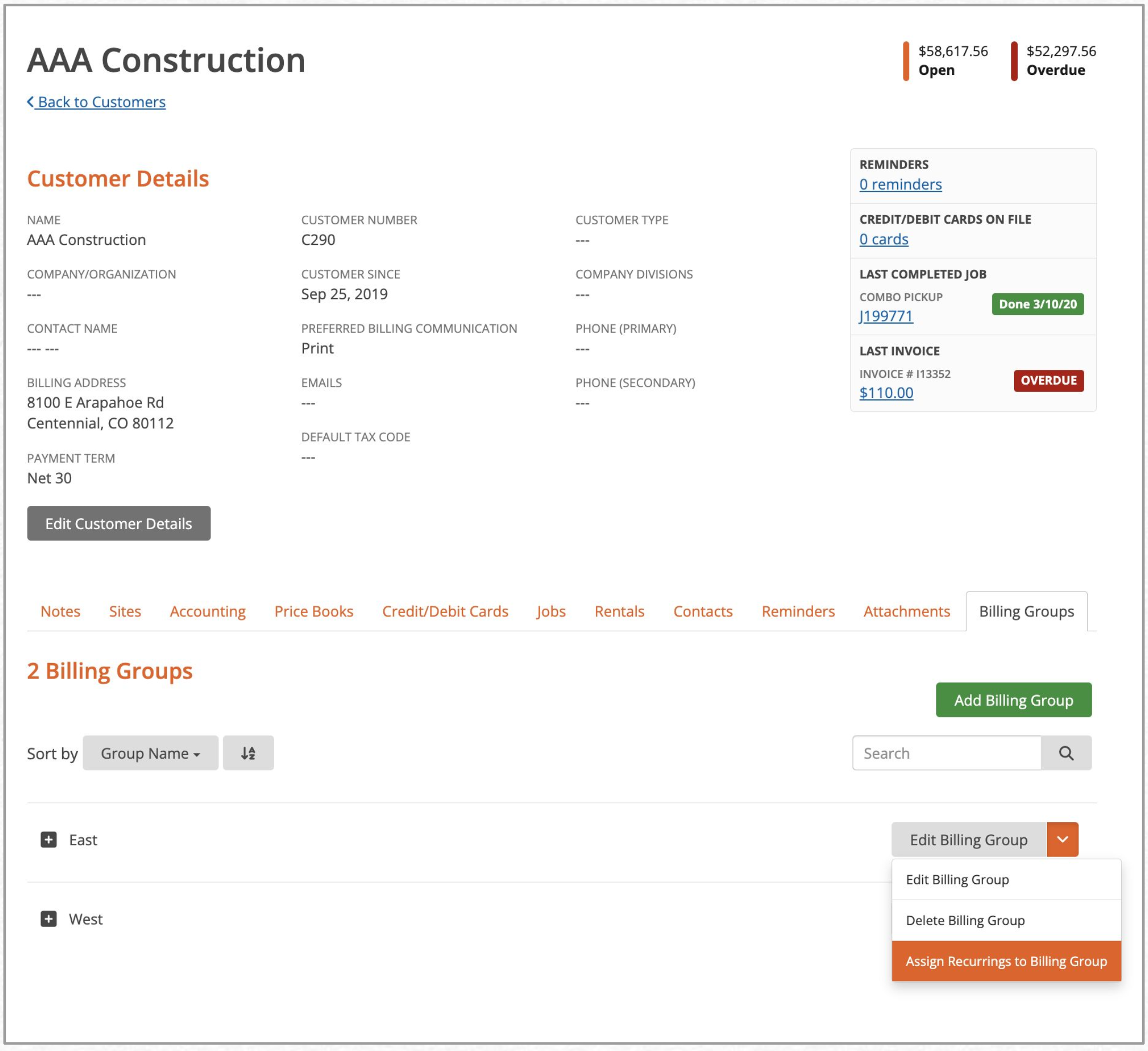 Use Billing Groups to Create Multi-Site Invoices via Batch Billing – ServiceCore