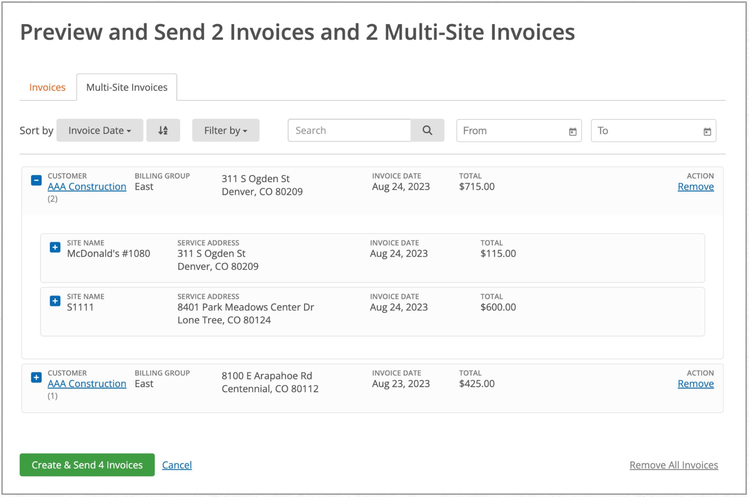 Use Billing Groups to Create Multi-Site Invoices via Batch Billing ...