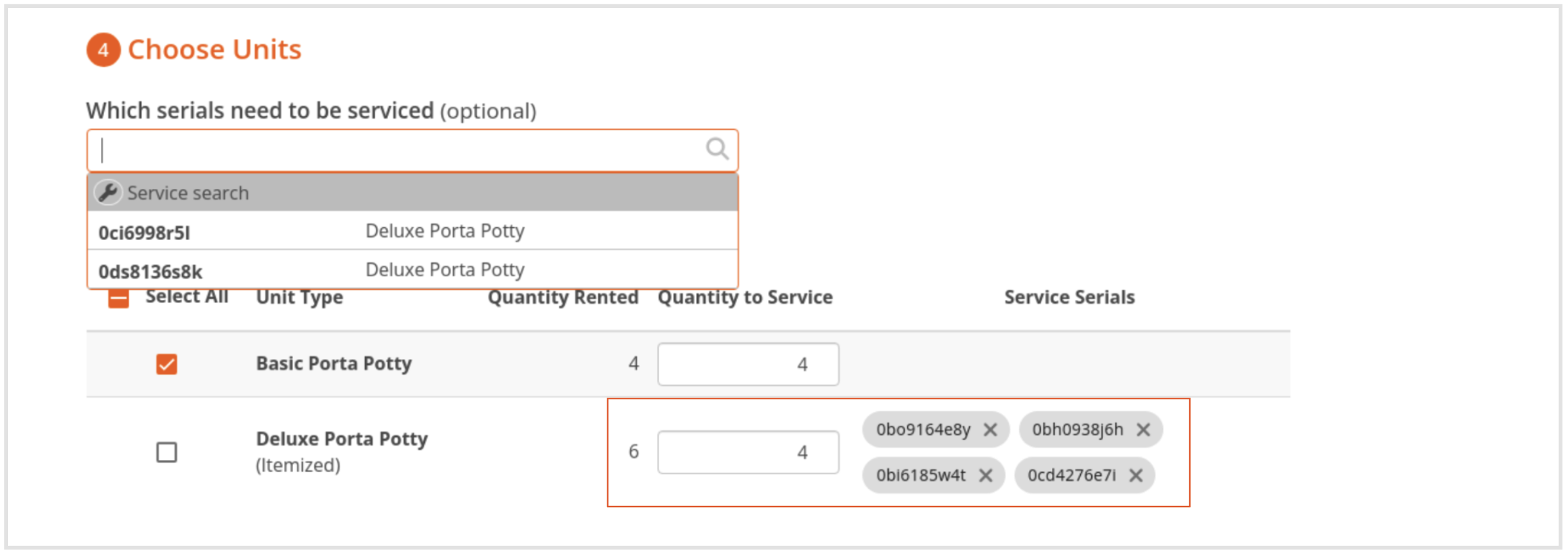 Inventory Item Selection on Service Jobs – ServiceCore
