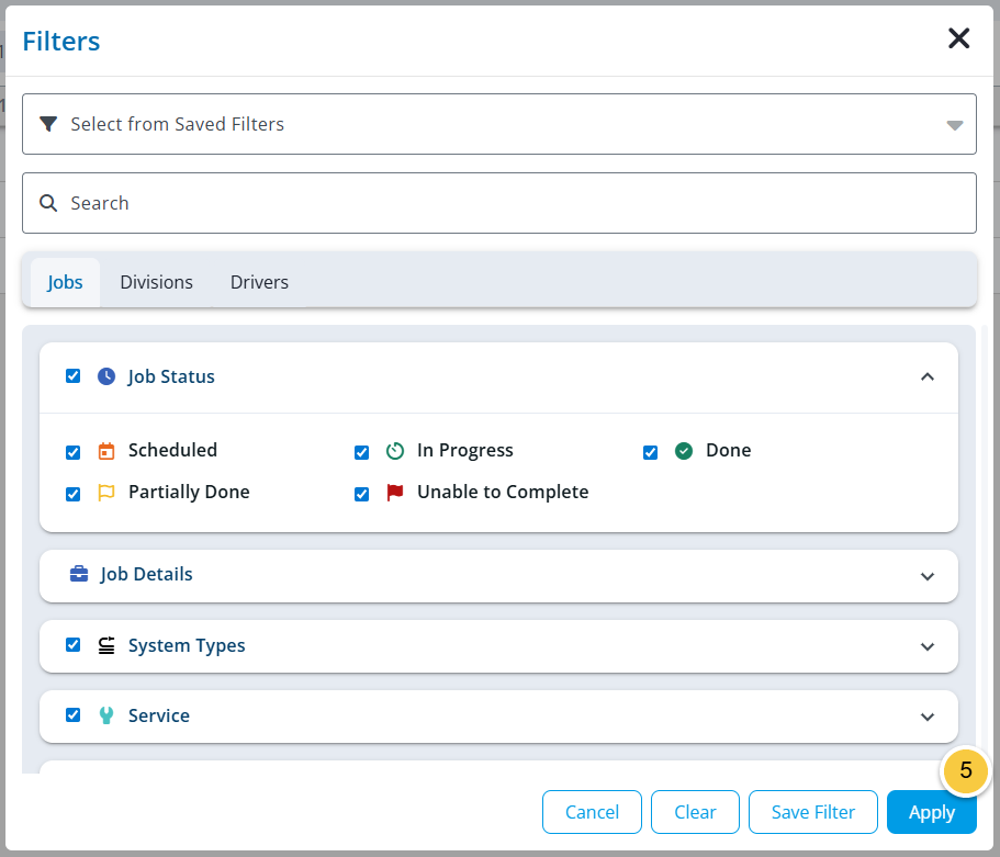 Filtering Your Schedule – ServiceCore