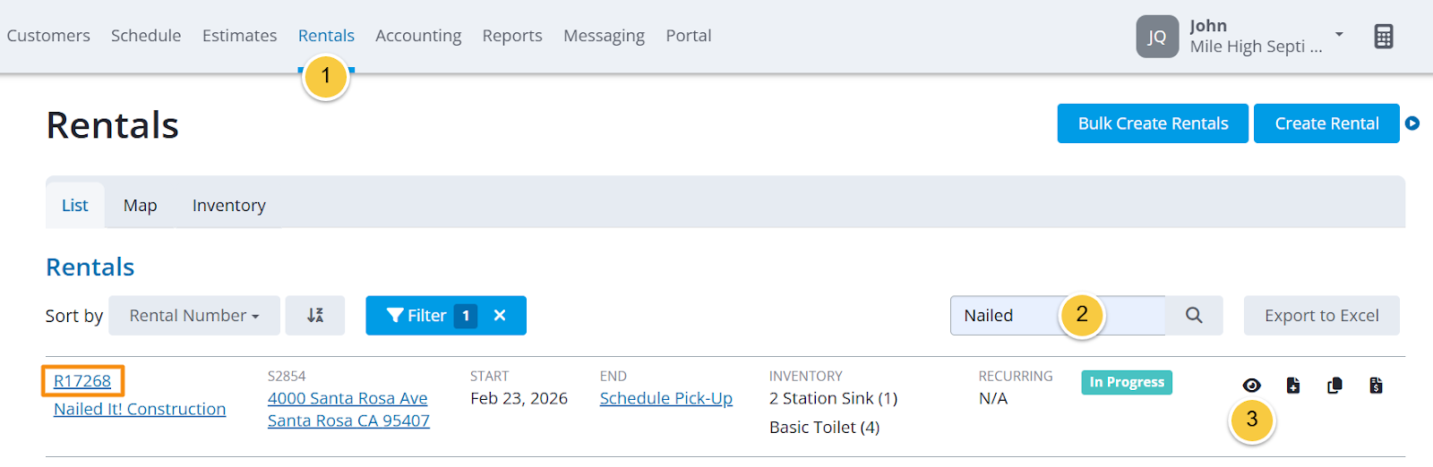 Add Jobs to a Rental – ServiceCore